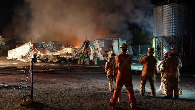 In the late hours of Sunday evening, a huge fire consumed a dairy farm ...