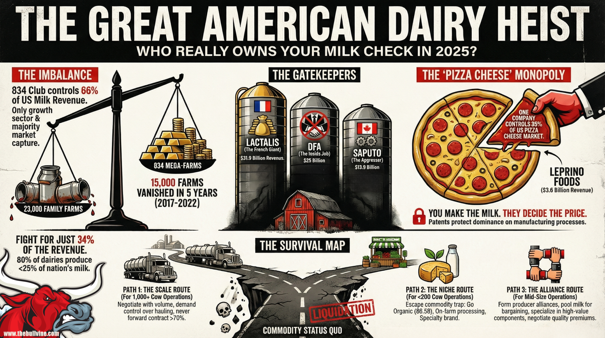 66% of US milk money goes to 834 farms. The other 23,000 farms ...